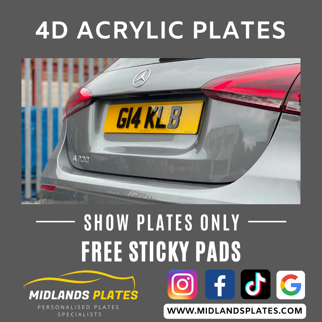 4D Acrylic Number Plates Show Plates – Midlands Plates